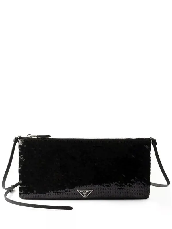 Prada Small Satin And Sequin Shoulder Bag