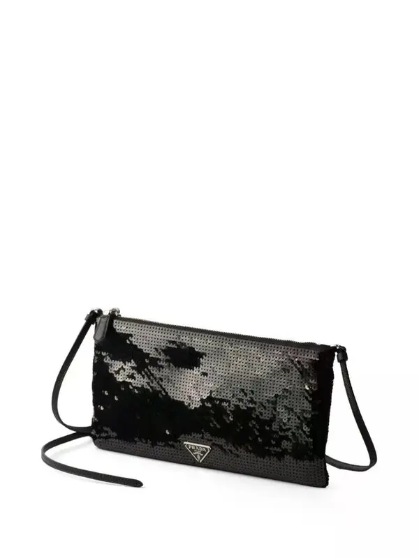 Prada Small Satin And Sequin Shoulder Bag