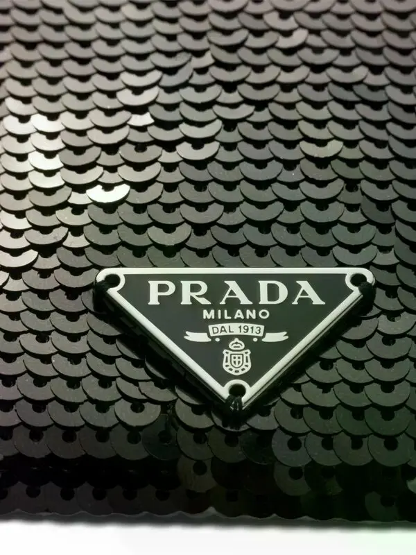Prada Small Satin And Sequin Shoulder Bag