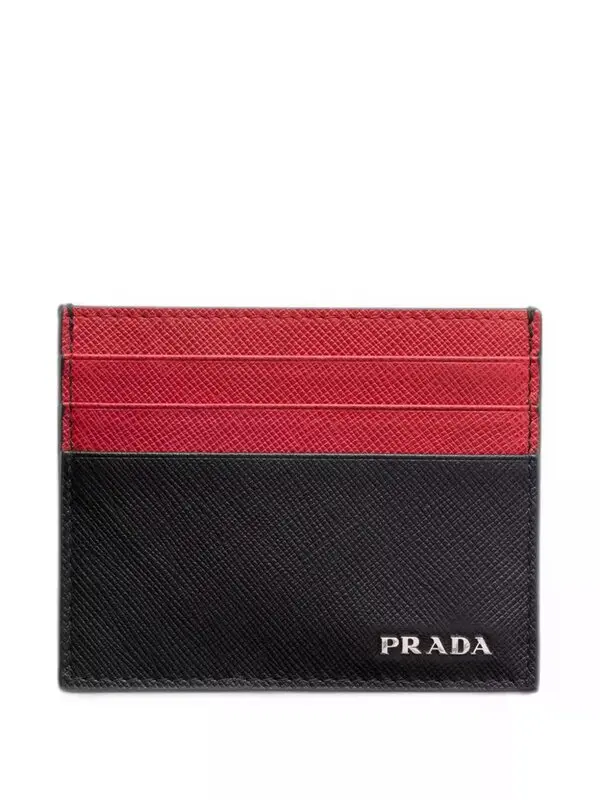 Prada Logo-plaque Card Holder - Black