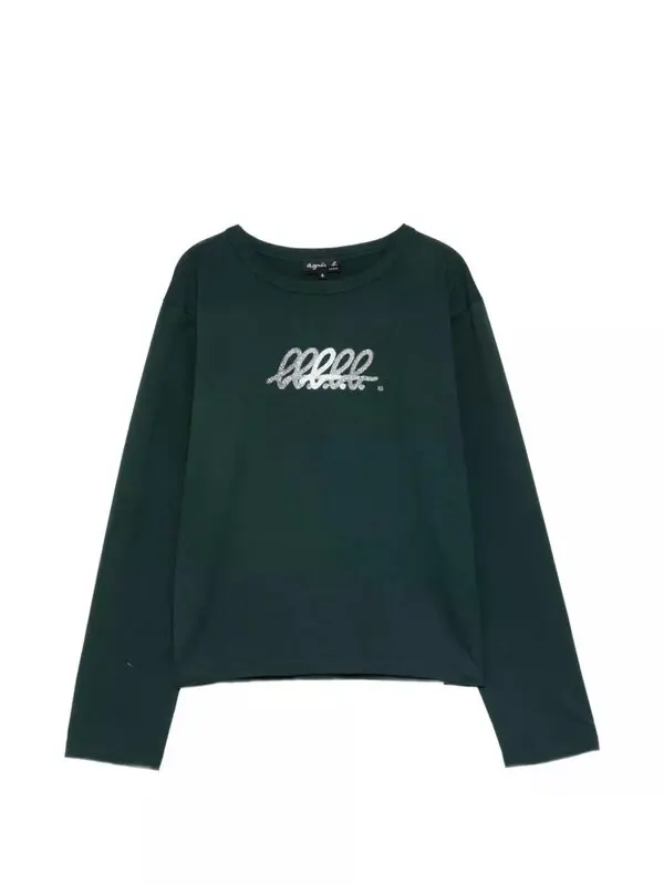 AGNES B. Logo-print Long-sleeve T-shirt