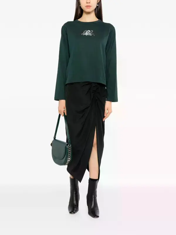 AGNES B. Logo-print Long-sleeve T-shirt