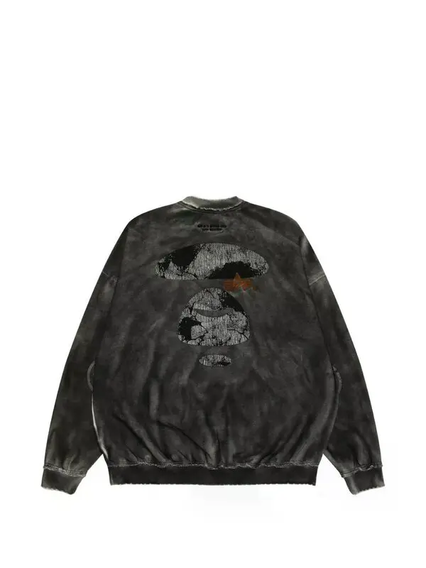 AAPE BY *A BATHING APE X Alpha Industries Logo-print Washed Sweatshirt