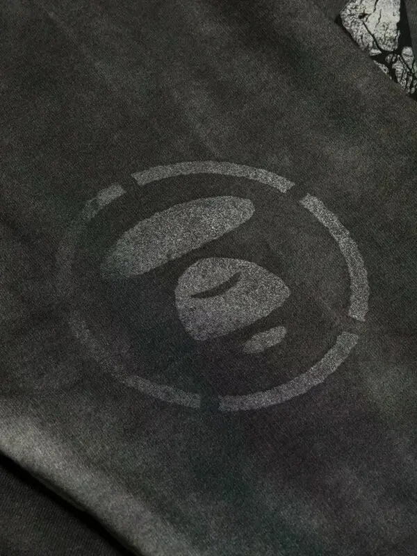 AAPE BY *A BATHING APE X Alpha Industries Logo-print Washed Sweatshirt
