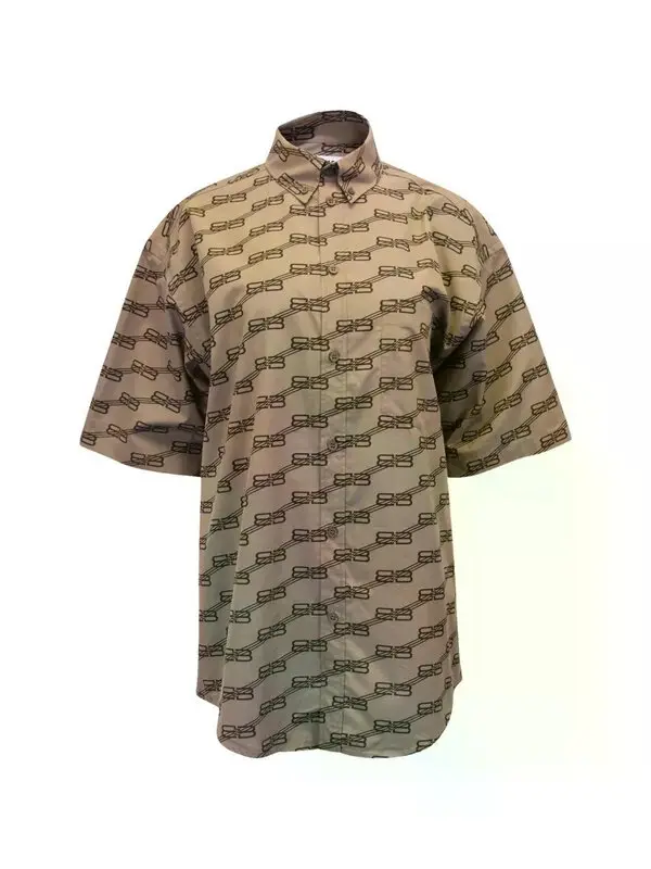 Balenciaga Bb Monogram Short-sleeve Shirt