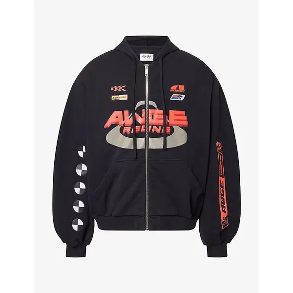 AWGE Graphic Print Cotton Hoody - Black