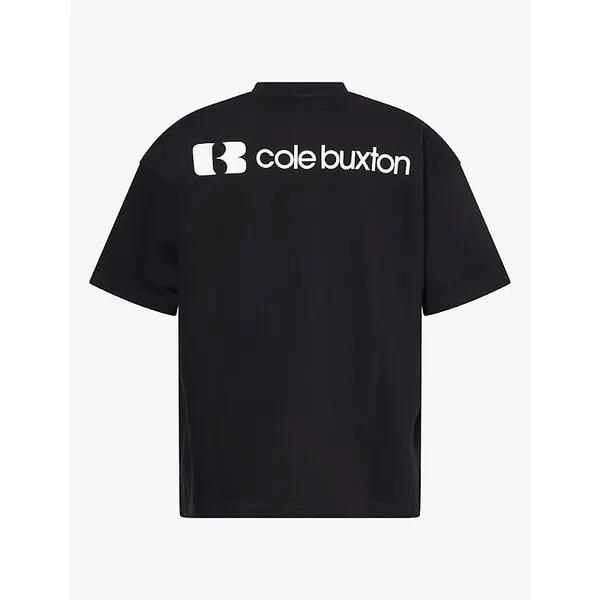 COLE BUXTON Icon Logo Short-sleeve Cotton T-shirt - Black