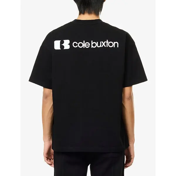 COLE BUXTON Icon Logo Short-sleeve Cotton T-shirt - Black