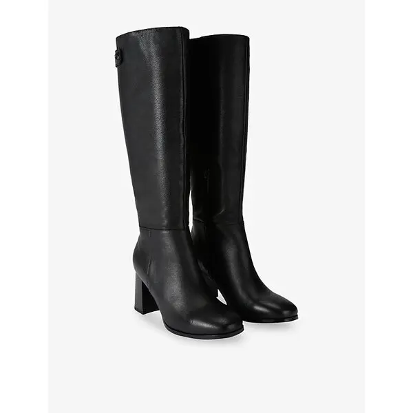 Kurt Geiger Stride 90 Heeled Leather Knee-high Boots
