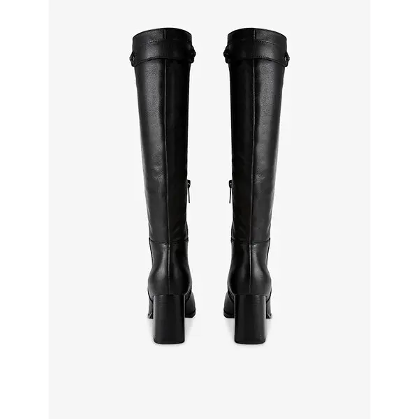 Kurt Geiger Stride 90 Heeled Leather Knee-high Boots