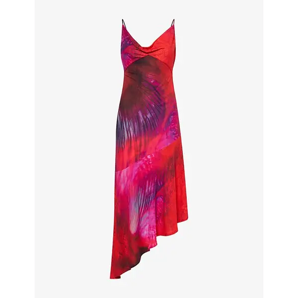 RAT AND BOA Marcela Cowl Neck Woven Midi Dress