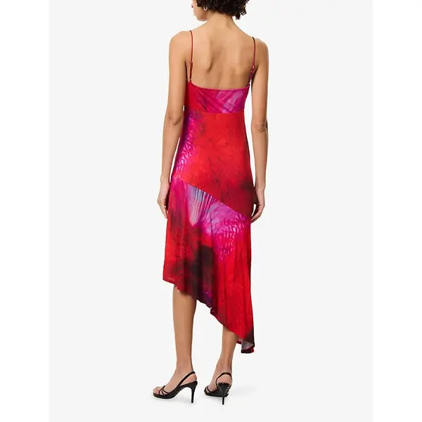 RAT AND BOA Marcela Cowl Neck Woven Midi Dress