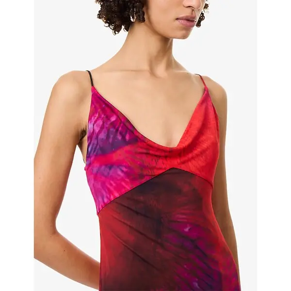 RAT AND BOA Marcela Cowl Neck Woven Midi Dress