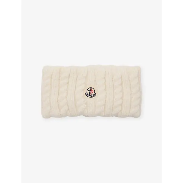 Moncler Logo-patch Wide Cable Knit Headband