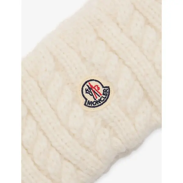 Moncler Logo-patch Wide Cable Knit Headband