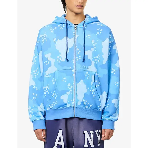 AWAKE NY Camo Crown Logo Zip Cotton Hoody