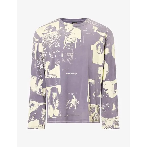 BETTER WITH AGE Sable All Over Print Cotton Top - Black