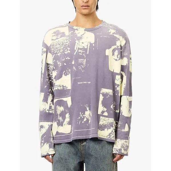 BETTER WITH AGE Sable All Over Print Cotton Top