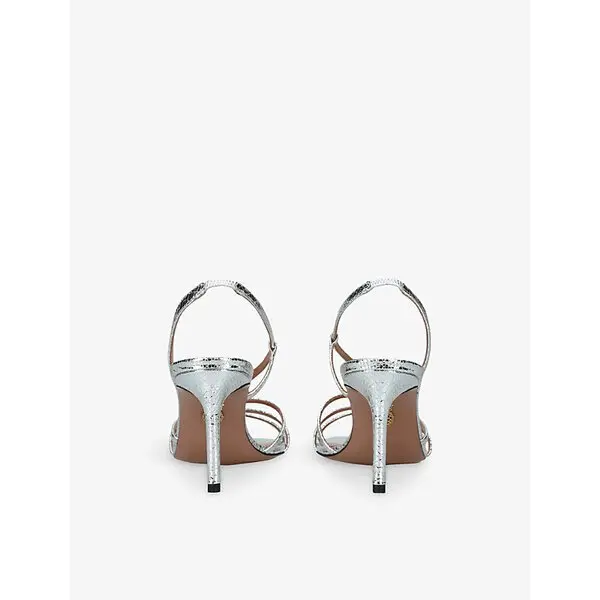 AQUAZZURA Talk To Me 75 Leather Slingbacks