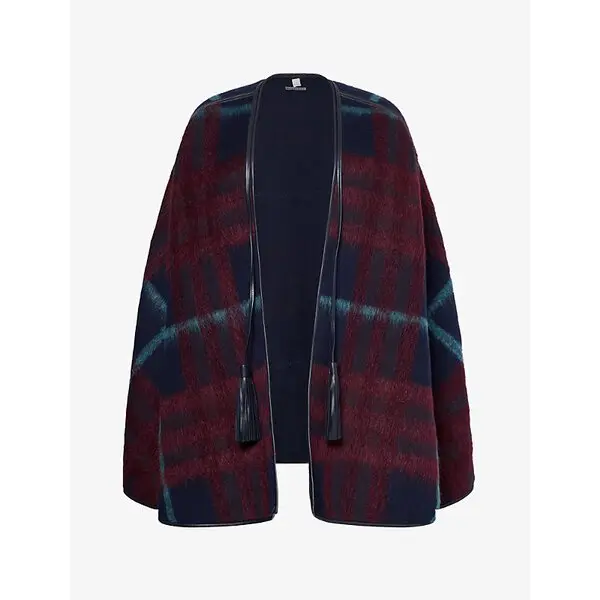 Burberry St Eden Tassel Trim Wool And Alpaca Blend Cape
