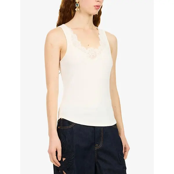 Zimmermann Lace Trim Cotton Tank Top