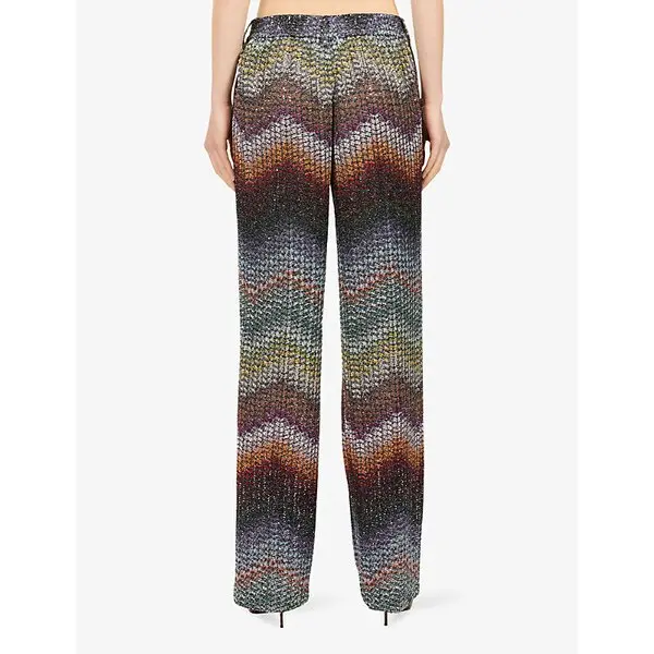 Missoni Embellished Straight-leg Knitted Trousers