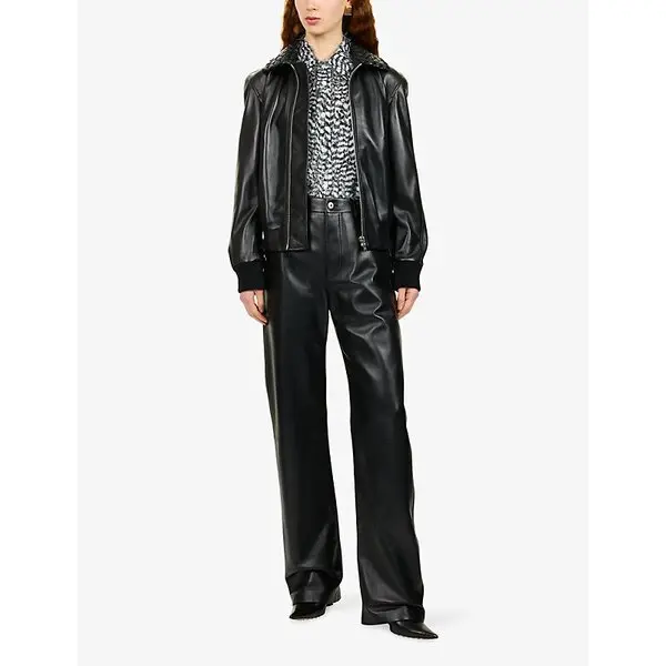 Bottega Veneta Padded Fluid Intrecciato Collar Leather Blouson Jacket