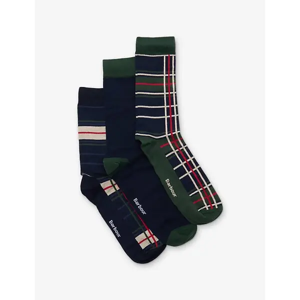 Barbour Tartan Cotton-blend Socks