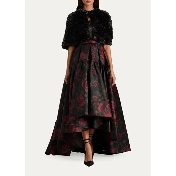 Alice + Olivia Deirdre Faux Fur Cape