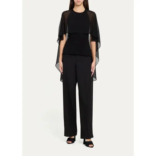 A.L.C. Adela Chiffon Cape Top