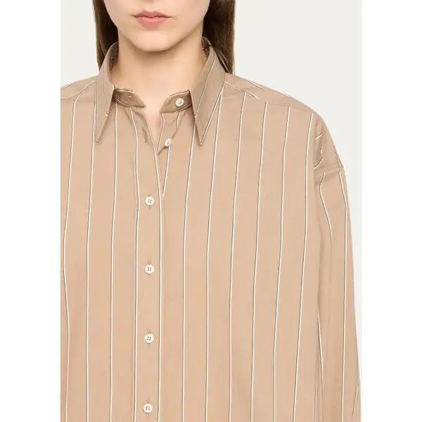 Brunello Cucinelli Triple Stripe Techno Cotton Long-sleeve Button-down Shirt