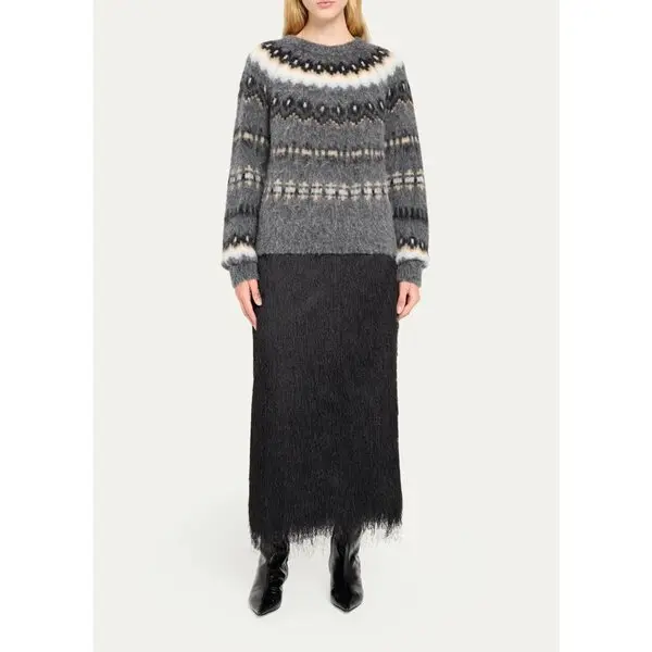 A.L.C. Clara Fair Isle-style Alpaca-wool Sweater