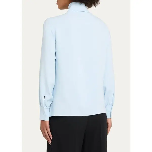 Oscar De La Renta Tieneck Georgette Blouse