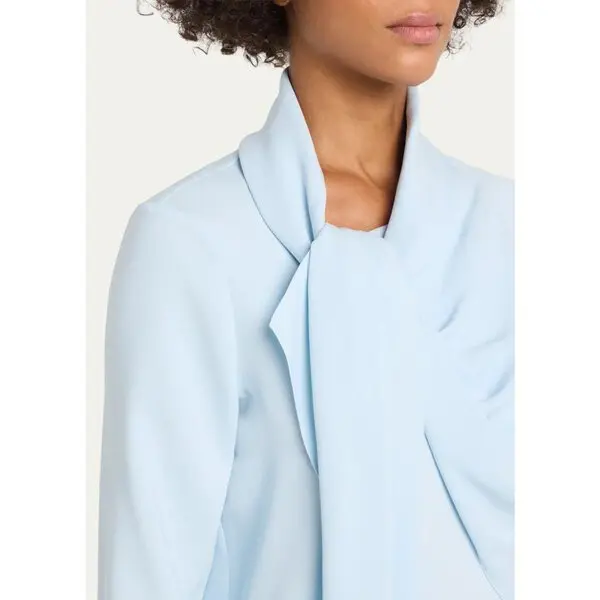 Oscar De La Renta Tieneck Georgette Blouse