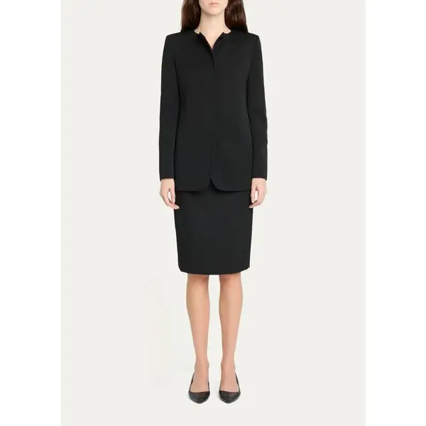 THE ROW Larco Wool Pencil Skirt