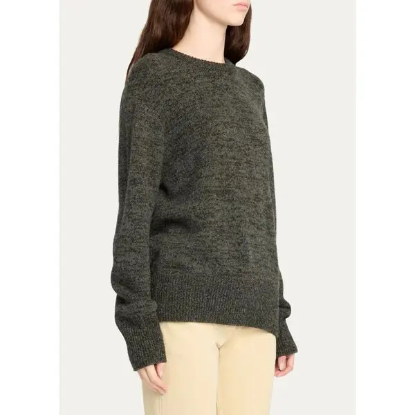 THE ROW Quellin Melange Cashmere Crewneck Sweater