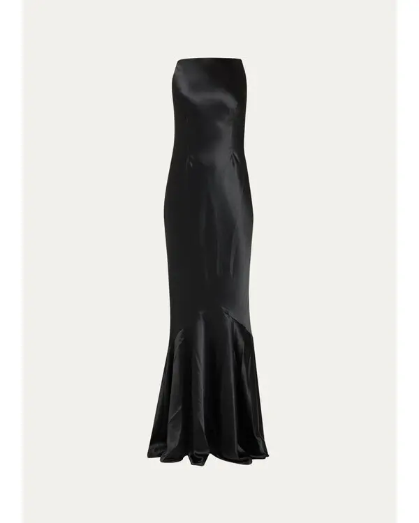 Retrofete Ambrosia Satin Open-back Gown