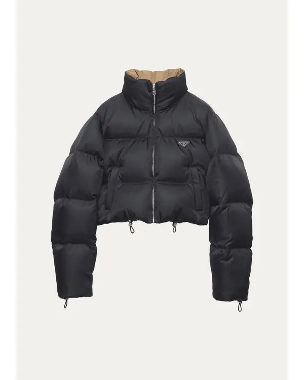 Prada Cropped Re-nylon Down Jacket