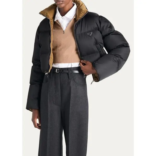 Prada Cropped Re-nylon Down Jacket
