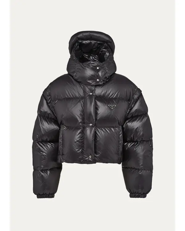 Prada Re-nylon Transformable Hooded Down Jacket