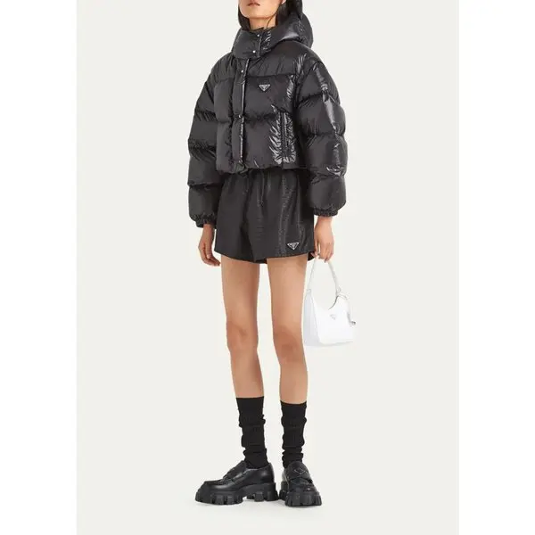 Prada Re-nylon Transformable Hooded Down Jacket