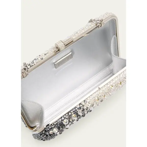 Judith Leiber Slim Slide Ombre Crystal Clutch Bag