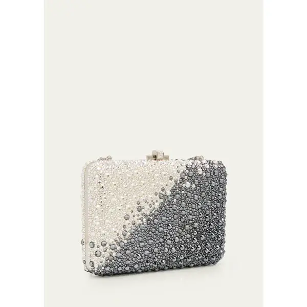 Judith Leiber Slim Slide Ombre Crystal Clutch Bag