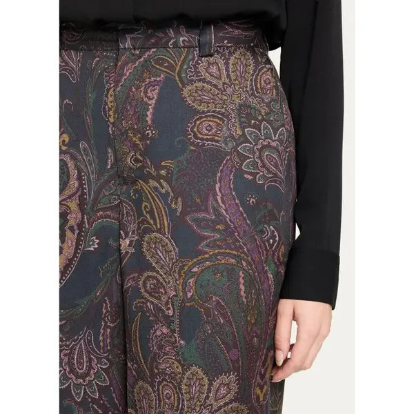 L'AGENCE Livvy Paisley High-rise Straight-leg Trousers