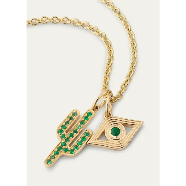 SYDNEY EVAN 14k Yellow & Emerald Necklace