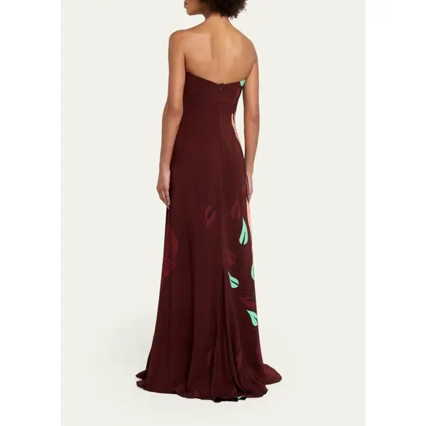 Johanna Ortiz Petals Sequined Silk Maxi Dress