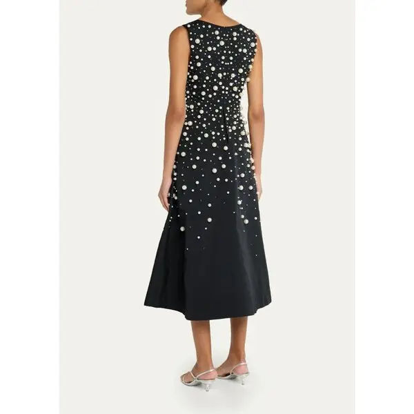 Prabal Gurung Degrade Embellished Sleeveless Midi Dress