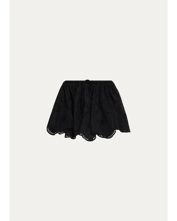 Matteau Broderie Mini Skirt - Black