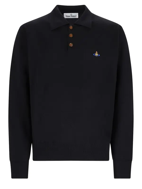 VIVIENNE WESTWOOD Polo "mark" In Maglia Di Lana