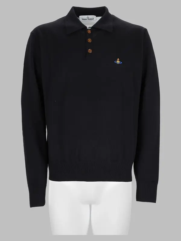 VIVIENNE WESTWOOD Polo "mark" In Maglia Di Lana